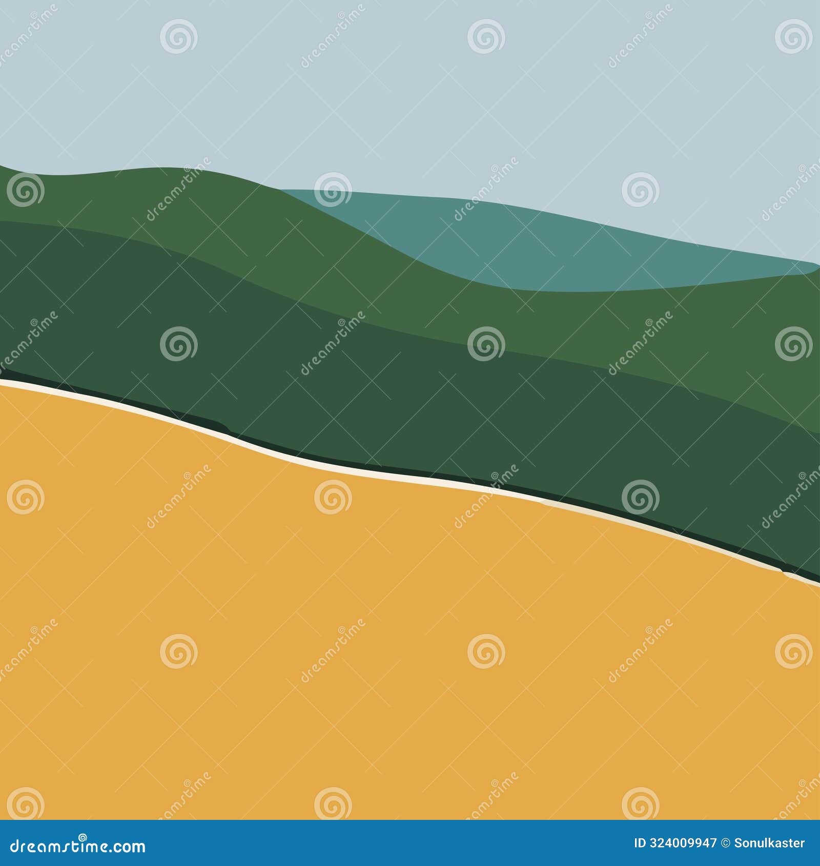 Colorful Abstract Hills Vector Illustration Stock Illustration ...