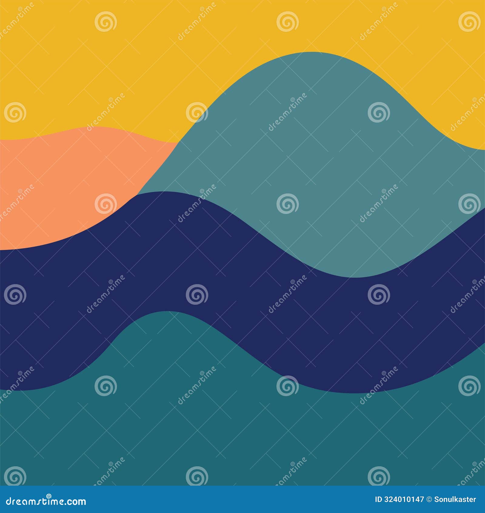Colorful Abstract Hills Vector Illustration Stock Illustration ...