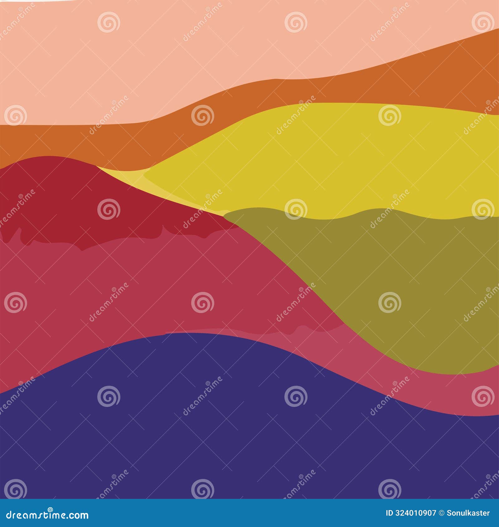 Colorful Abstract Hills Vector Illustration Stock Image - Image of ...