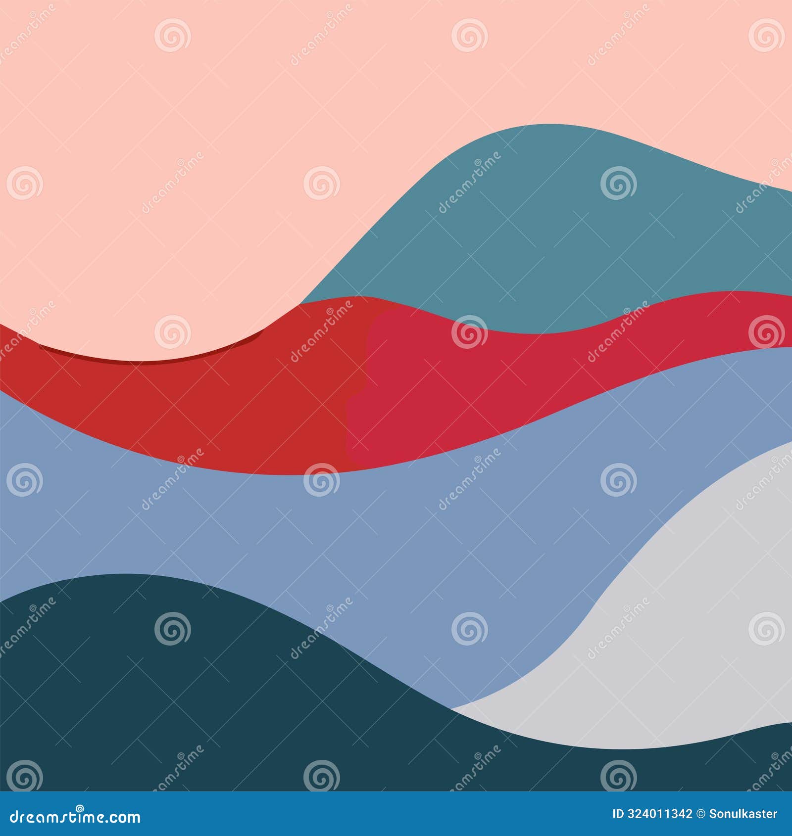 Colorful Abstract Hills Vector Illustration Stock Illustration ...
