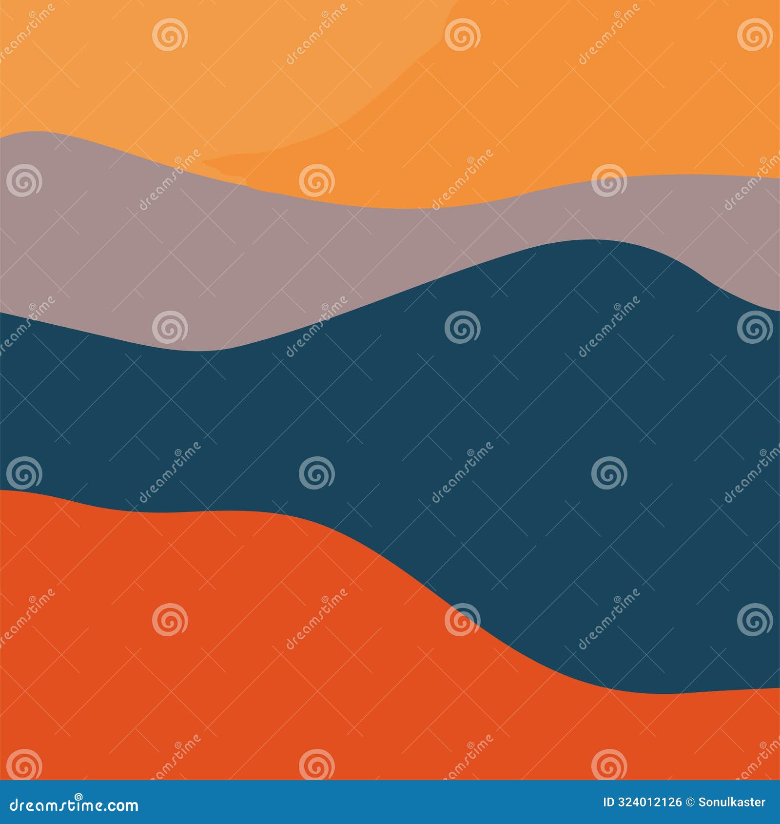 Colorful Abstract Hills Vector Illustration Stock Illustration ...