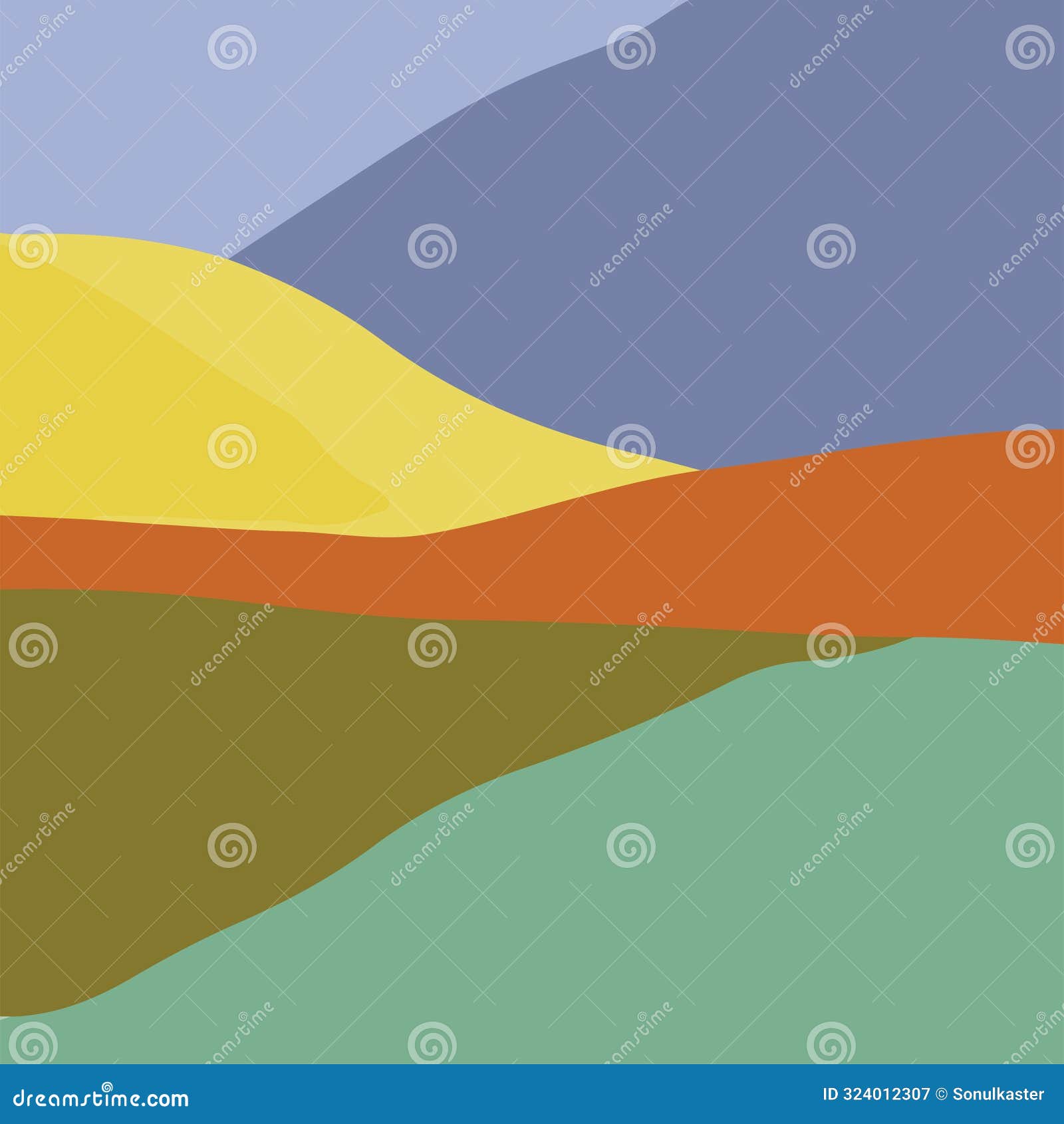 Colorful Abstract Hills Vector Illustration Stock Illustration ...