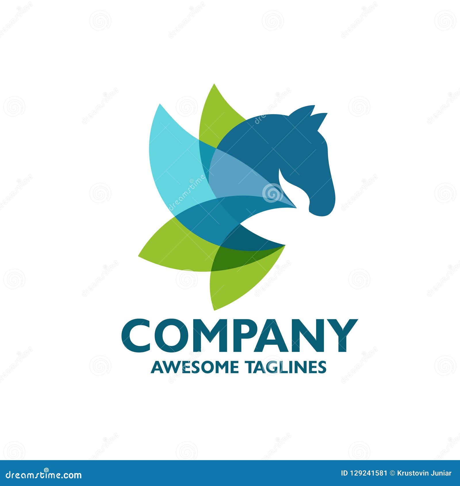 Colorful Abstract Horse Logo Stock Vector - Illustration of isolated ...