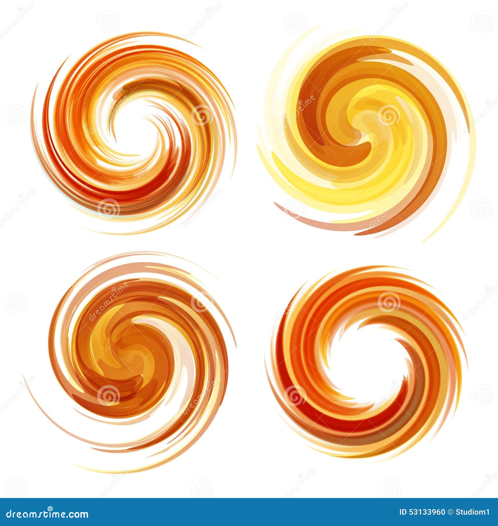 Colorful Abstract Icon Set. Dynamic Flow Illustration Stock ...