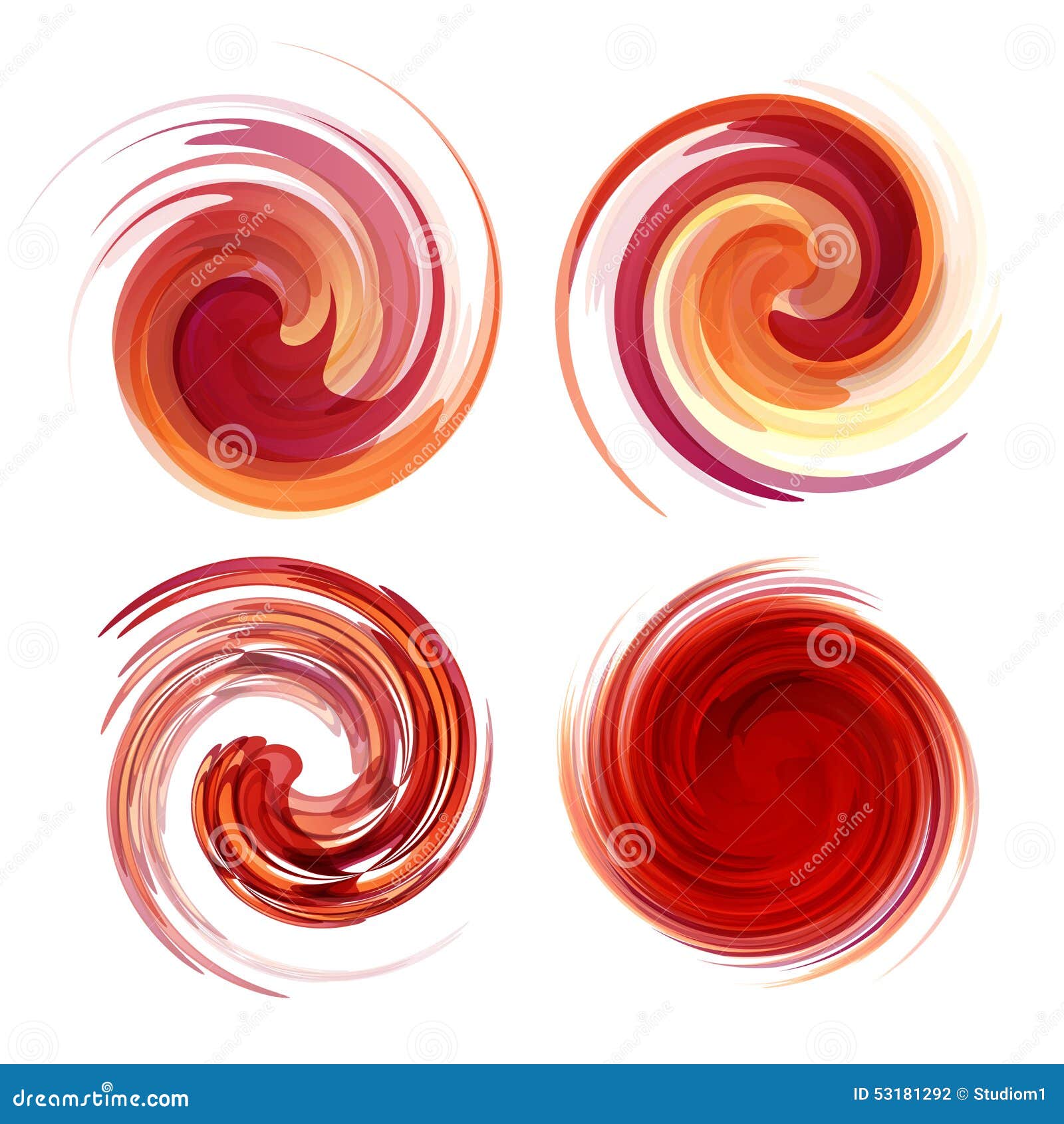 Colorful Abstract Icon Set. Dynamic Flow Stock Vector - Illustration of ...