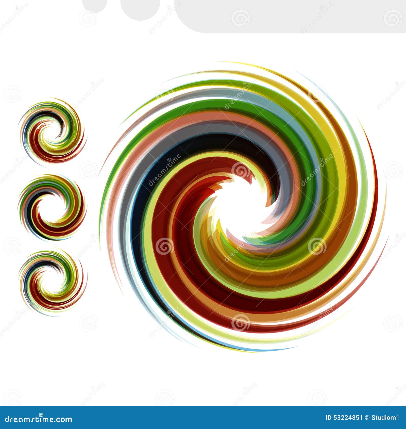 Colorful Abstract Icon Set. Dynamic Flow Stock Vector - Illustration of ...