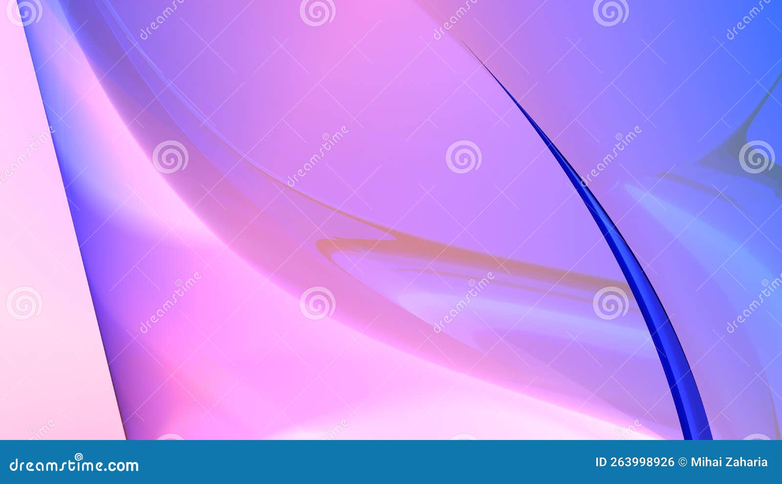 Colorful Abstract Illustration - Curved Pattern. 3d Rendering, Cgi ...