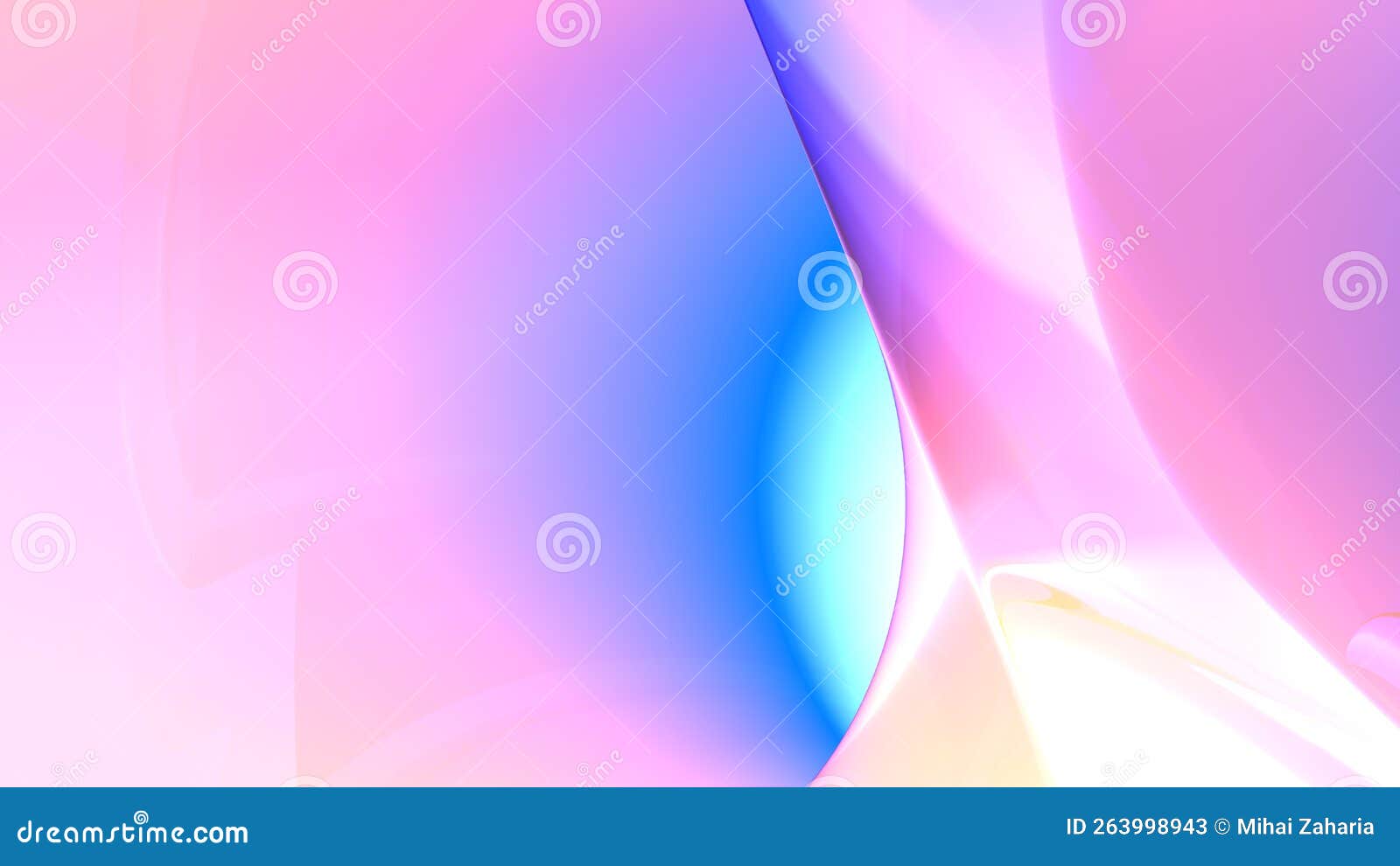 Colorful Abstract Illustration - Curved Pattern. 3d Rendering, Cgi ...