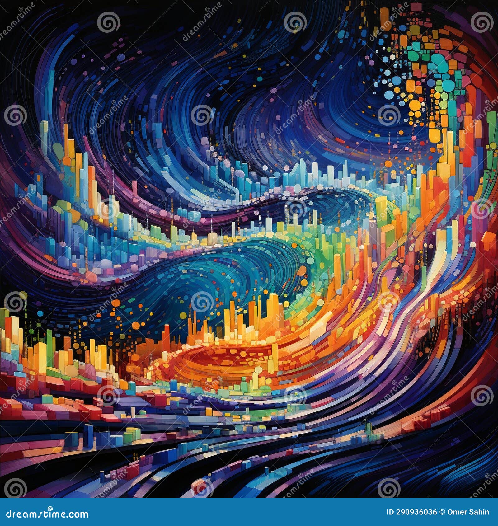 Colorful Abstract Image Representing the Concept of an Abstract Economy ...