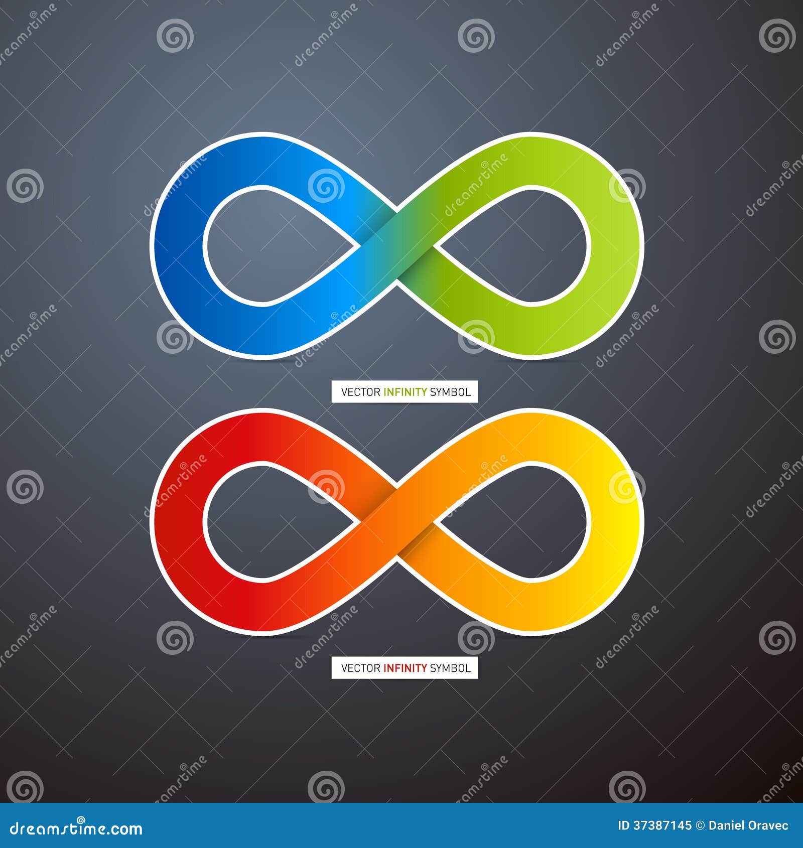 Colorful Abstract Infinity Symbols Stock Vector - Illustration of ...