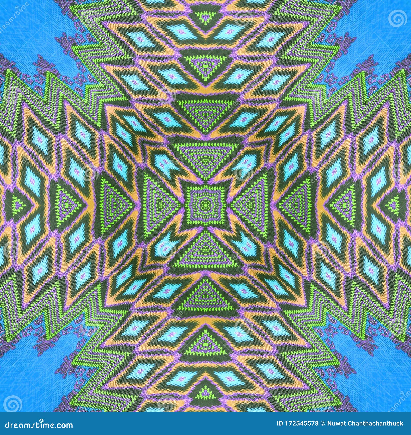 Colorful Abstract Kaleidoscope or Endless Pattern Stock Illustration ...