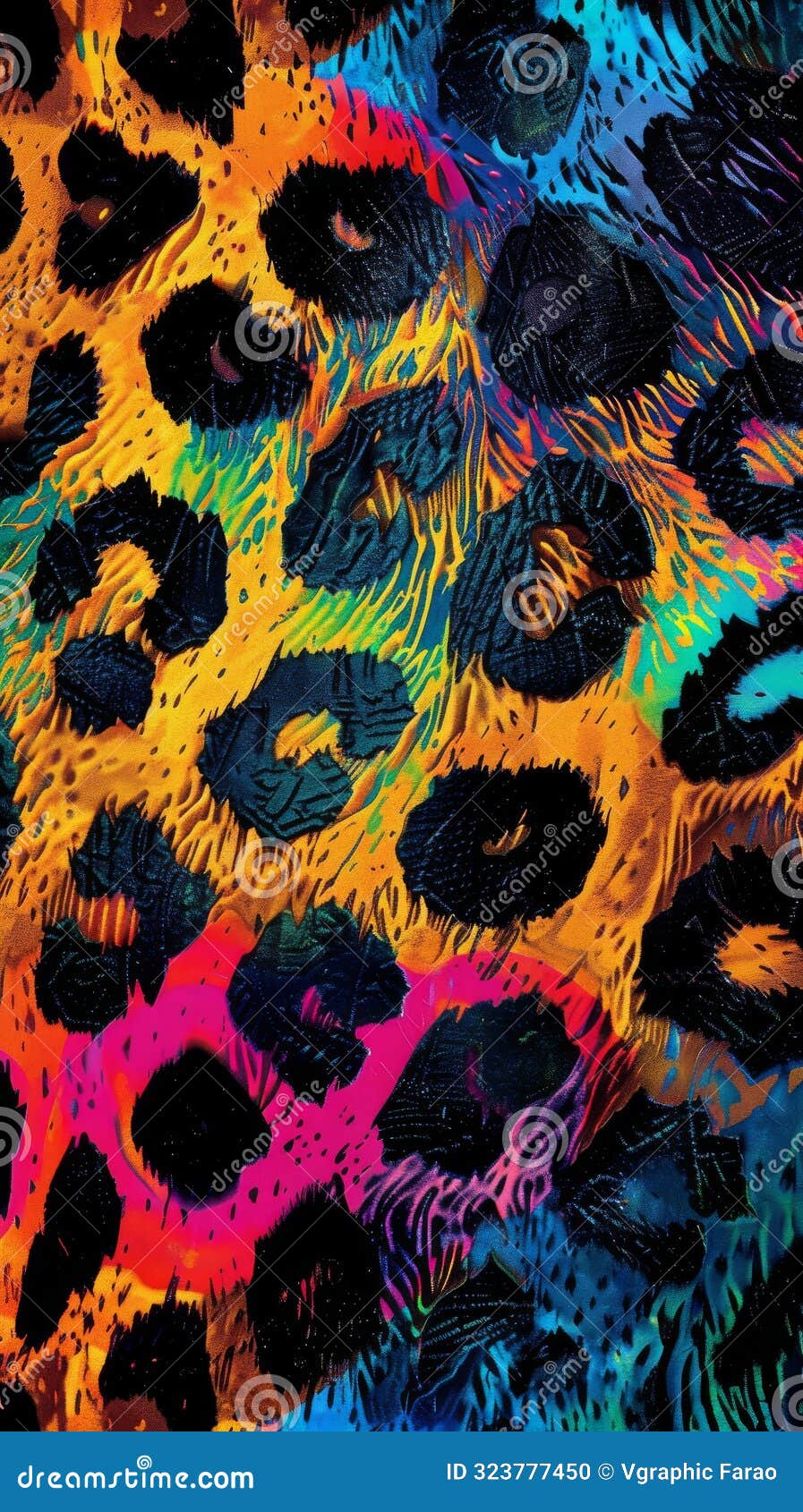 Colorful Abstract Leopard Print Pattern Stock Photo - Image of pattern ...