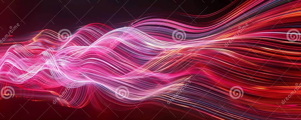 Colorful Abstract Light Trails on Dark Background Stock Photo - Image ...
