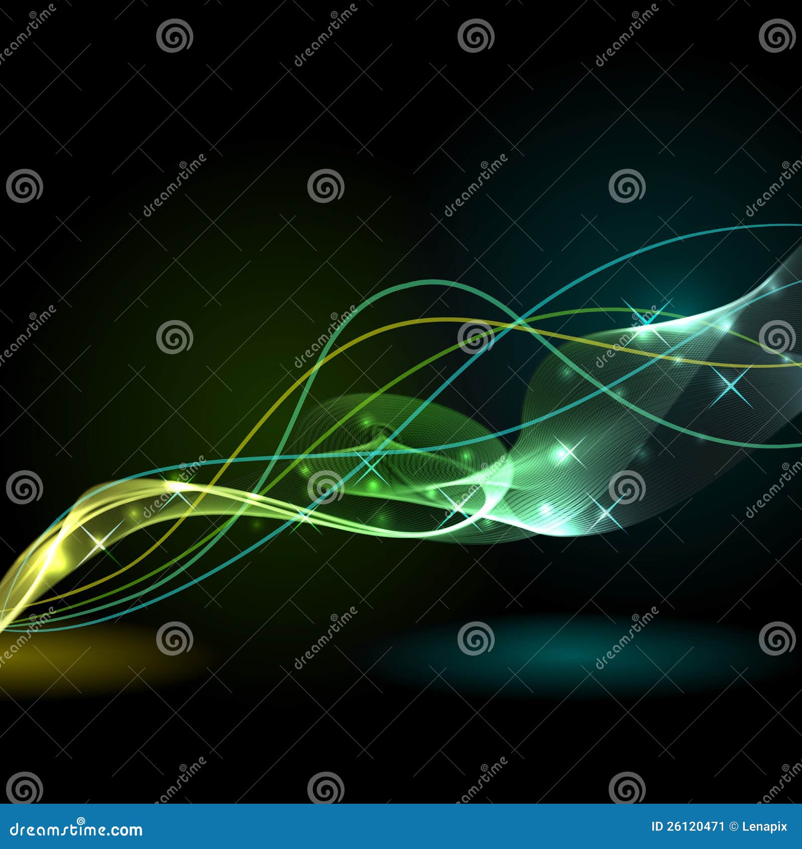 Colorful Abstract Light Wave Stock Vector - Illustration of eps10, blue ...