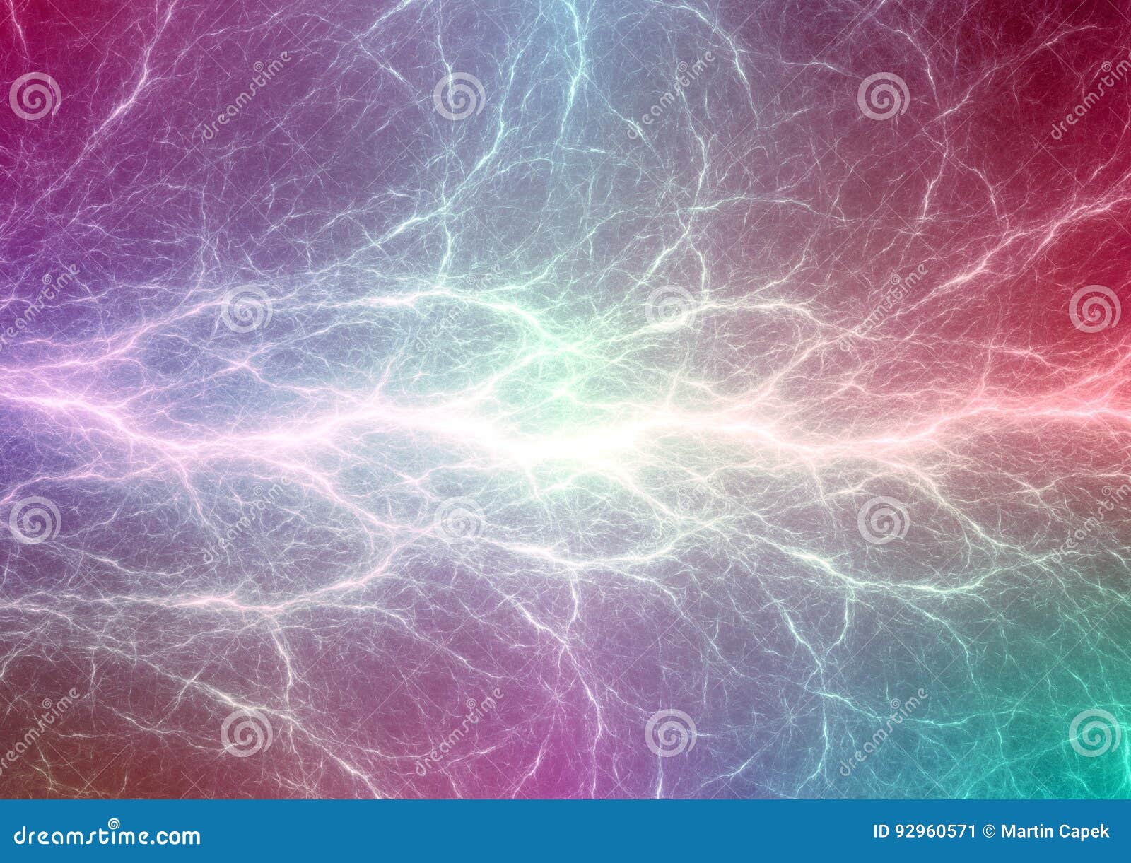 Colorful Abstract Lightning Stock Illustration - Illustration of ...