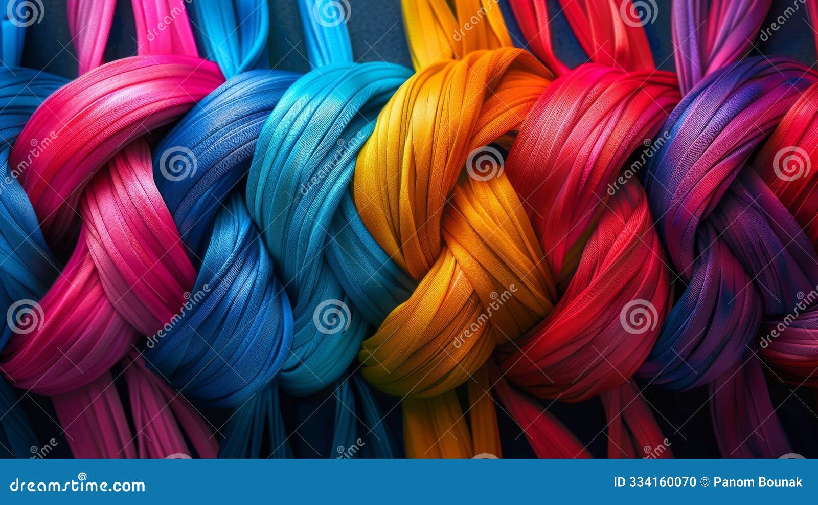 Colorful Abstract Lines Weaving Together, Representing Teamwork and ...