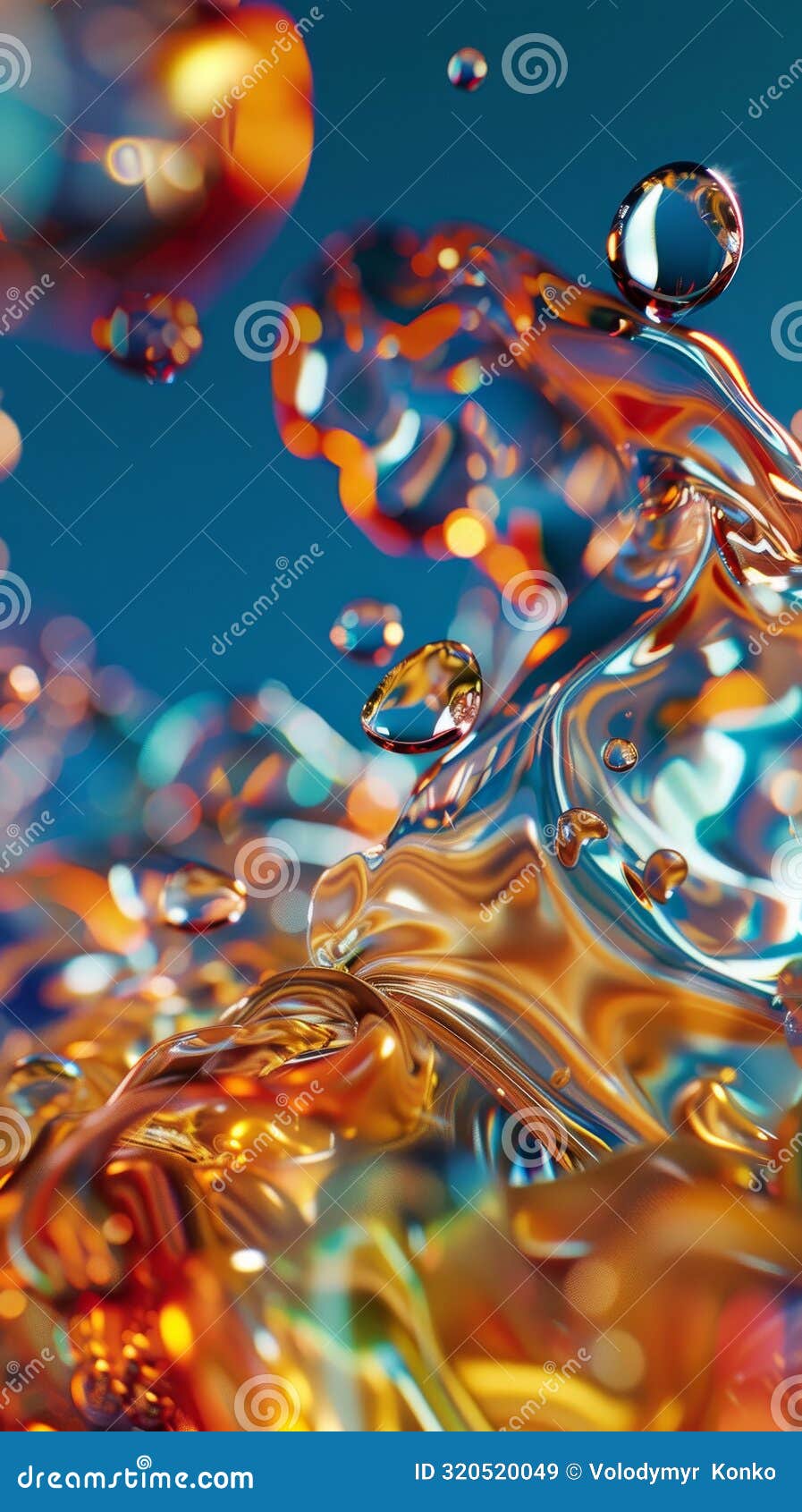 Colorful Abstract Liquid and Bubble Art Stock Image - Image of design ...