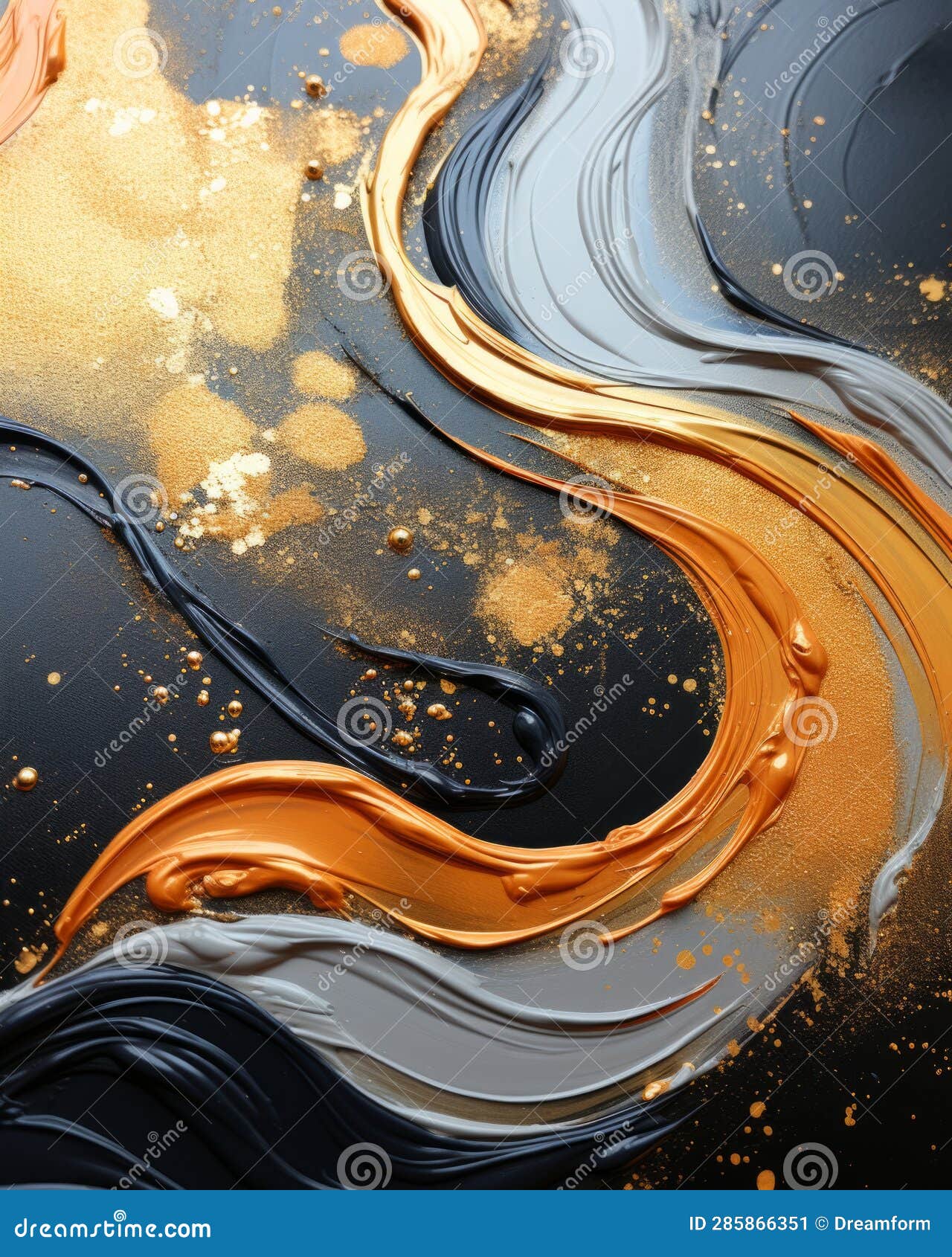 Colorful Abstract Liquid Fluid Art Stock Illustration - Illustration of ...