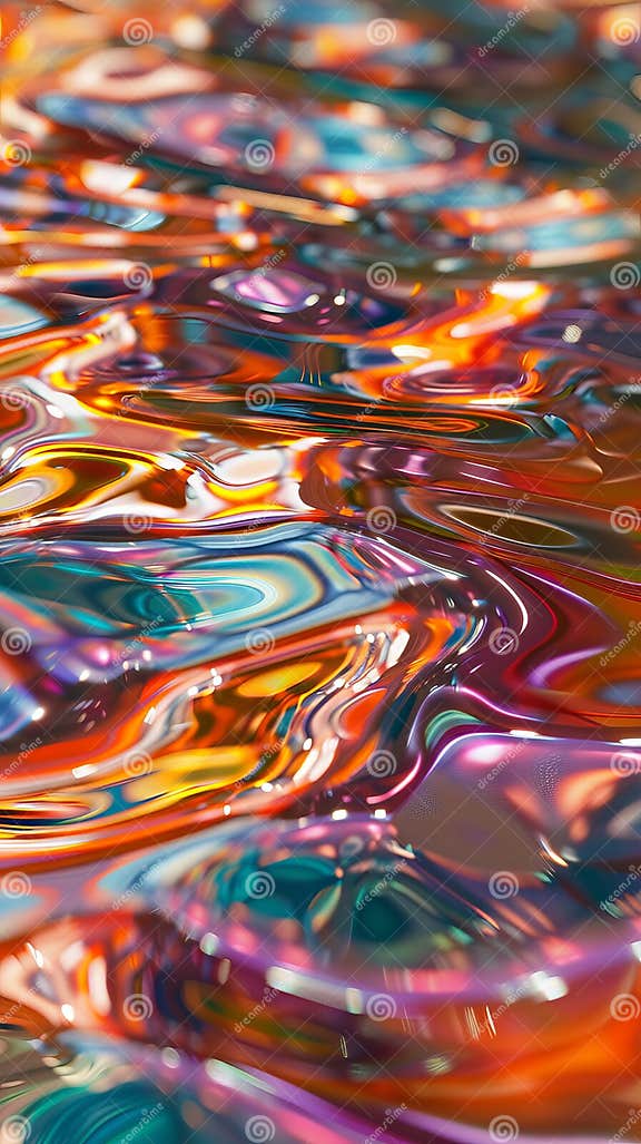 Colorful Abstract Liquid Pattern, Modern Art Background. Vibrant Hues ...