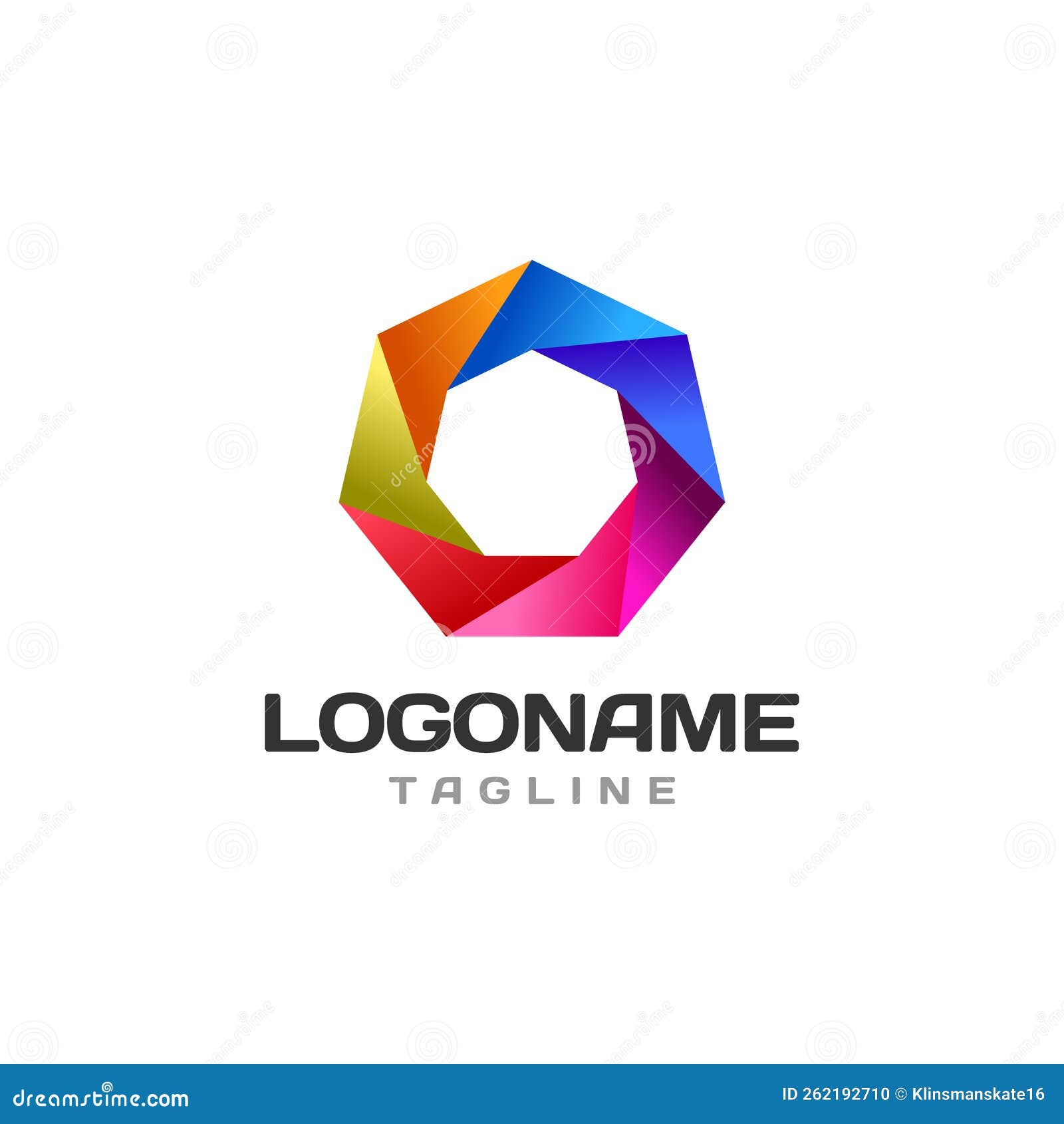 Colorful Abstract Logo Design Template Stock Vector - Illustration of ...