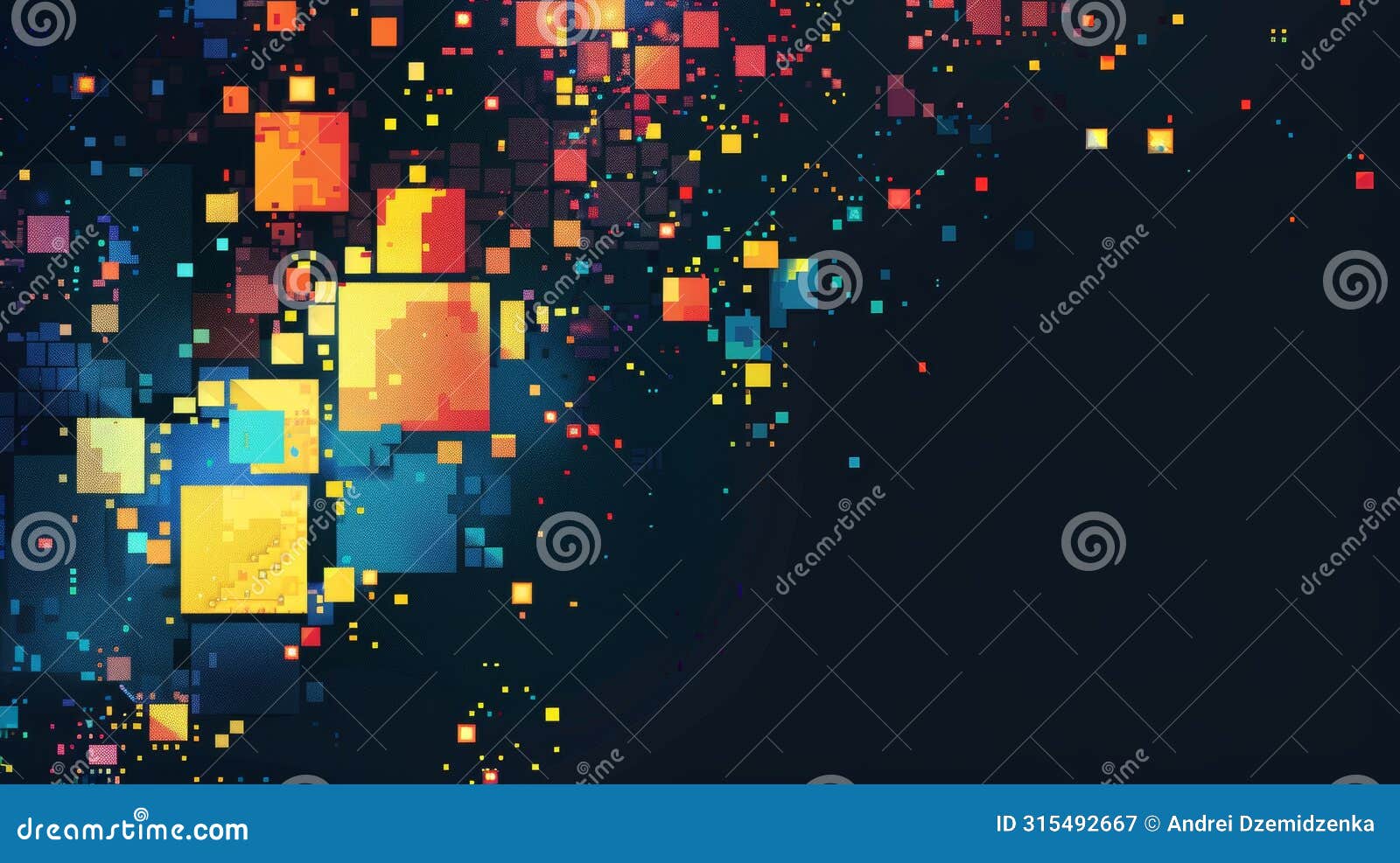 A Colorful Abstract Modern Pixelated Background As a Design Element ...