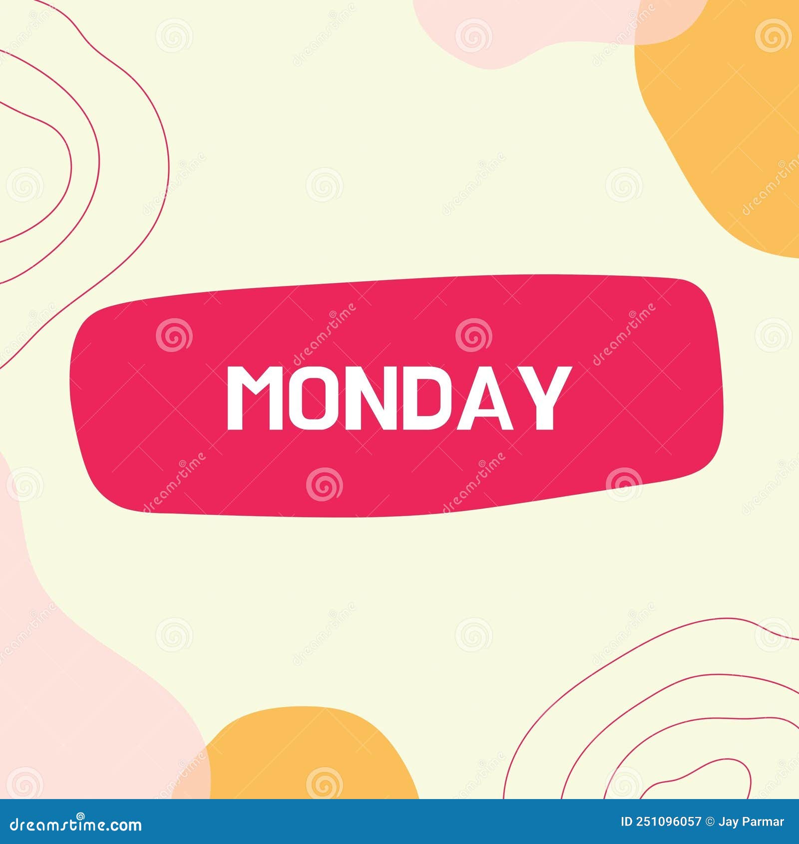 Colorful Abstract Monday Schoology Badge Stock Illustration ...