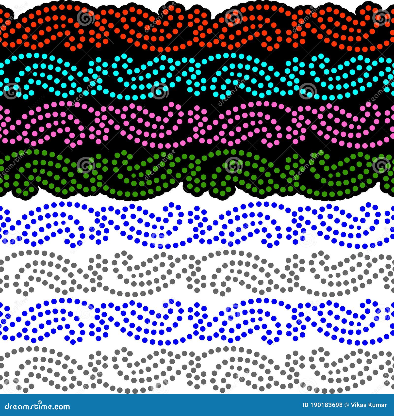 Colorful Abstract Mosaic Dot Border Design Stock Illustration ...