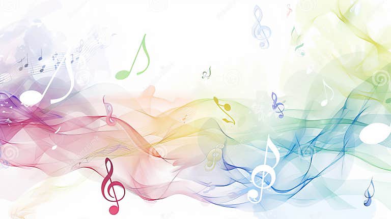 Colorful Abstract Musical Notes Background Stock Image - Image of ...