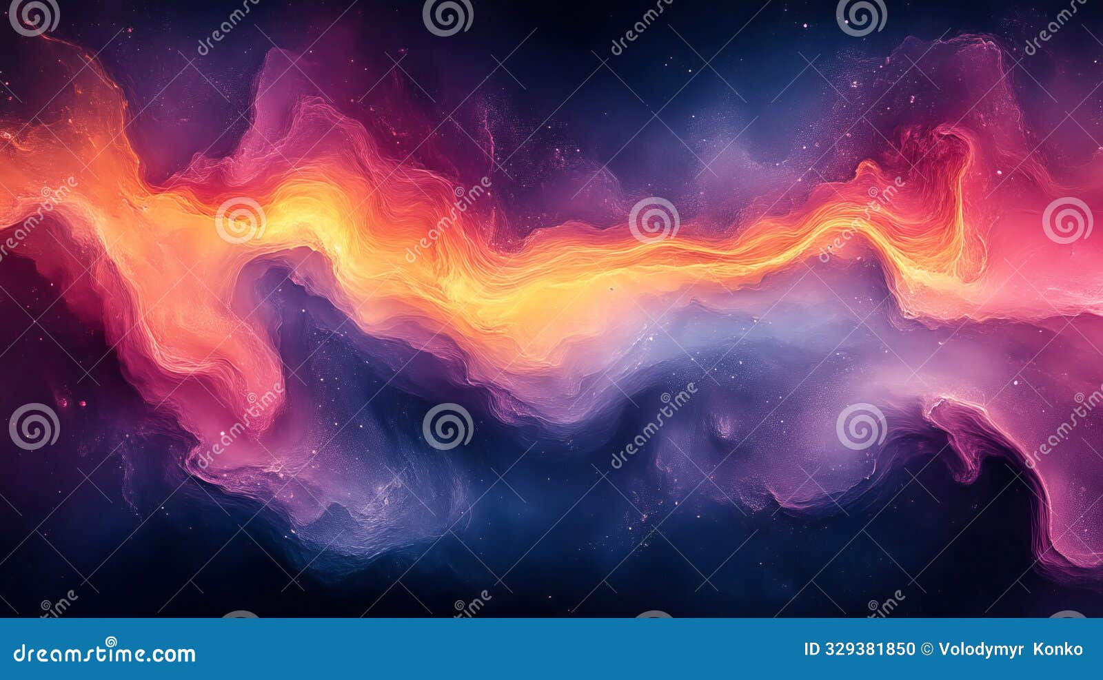 Colorful Abstract Nebula, Cosmic Landscape. Creative Digital Art ...