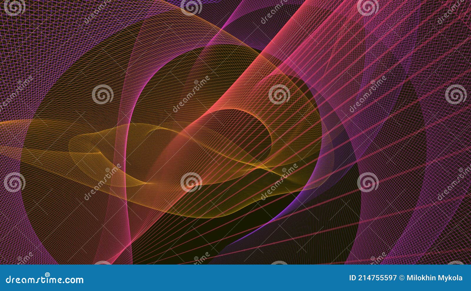 Colorful Abstract Network Wave Background. Stock Illustration ...