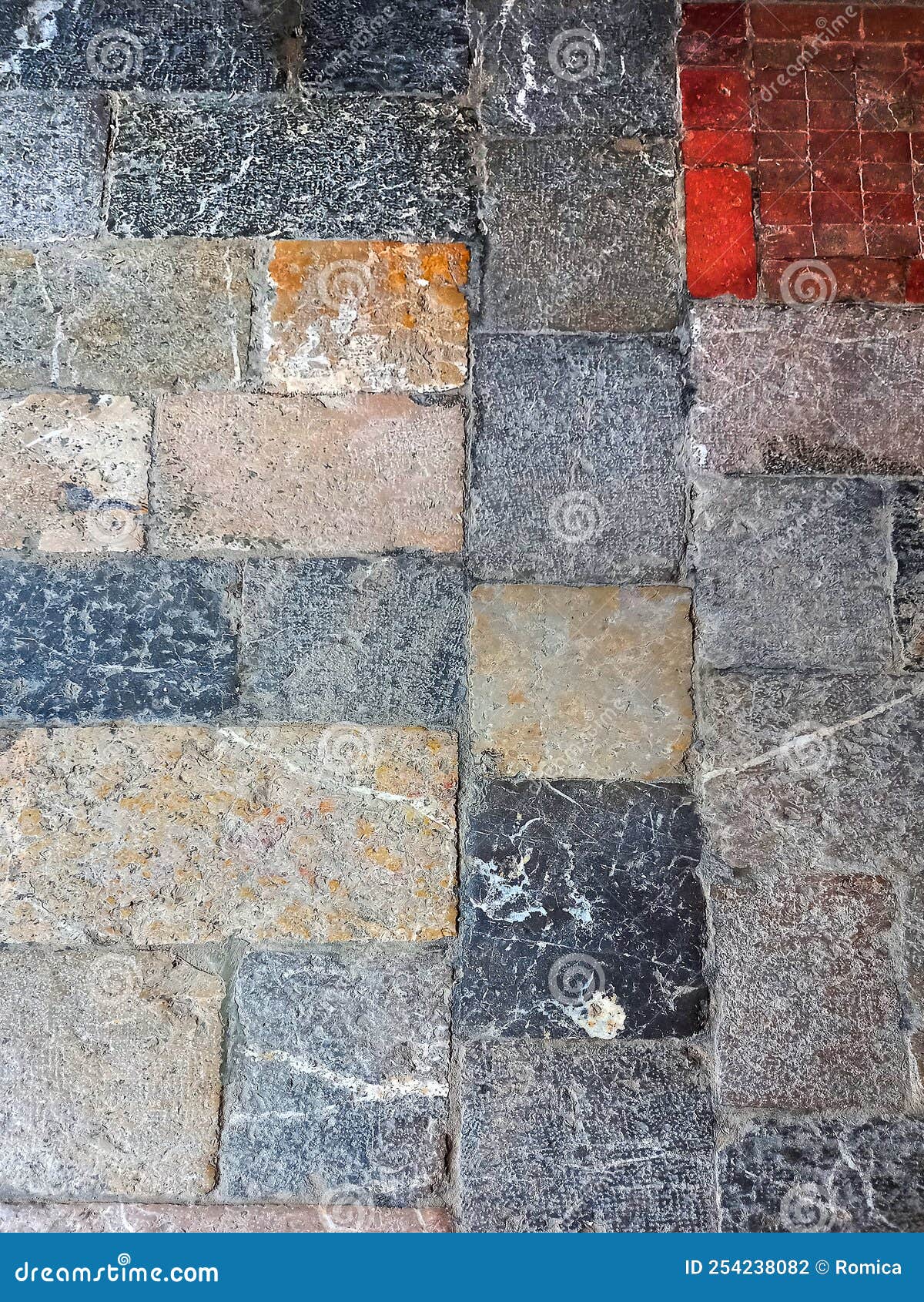 Colorful Abstract Old Stone Pavement Stock Photo - Image of mosaic ...