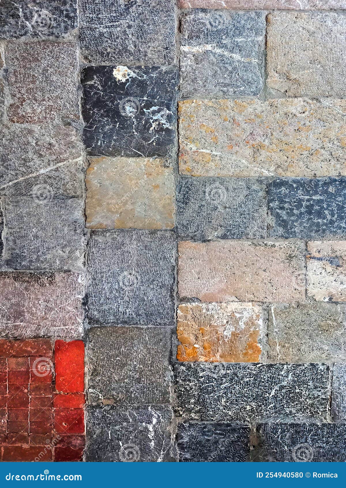 Colorful Abstract Old Stone Pavement Stock Photo - Image of natural ...