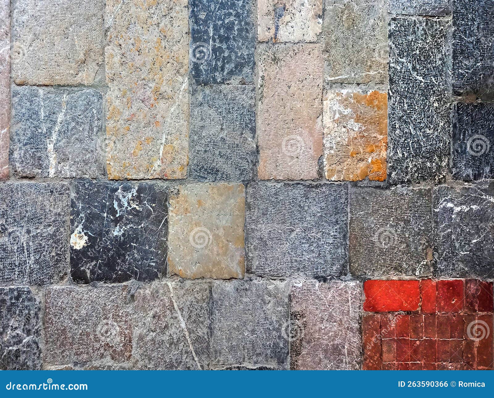 Colorful Abstract Old Stone Pavement Stock Photo - Image of city ...