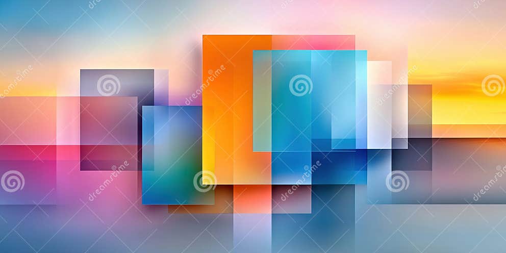 Colorful Abstract Overlapping Rectangles with Gradient Background in ...