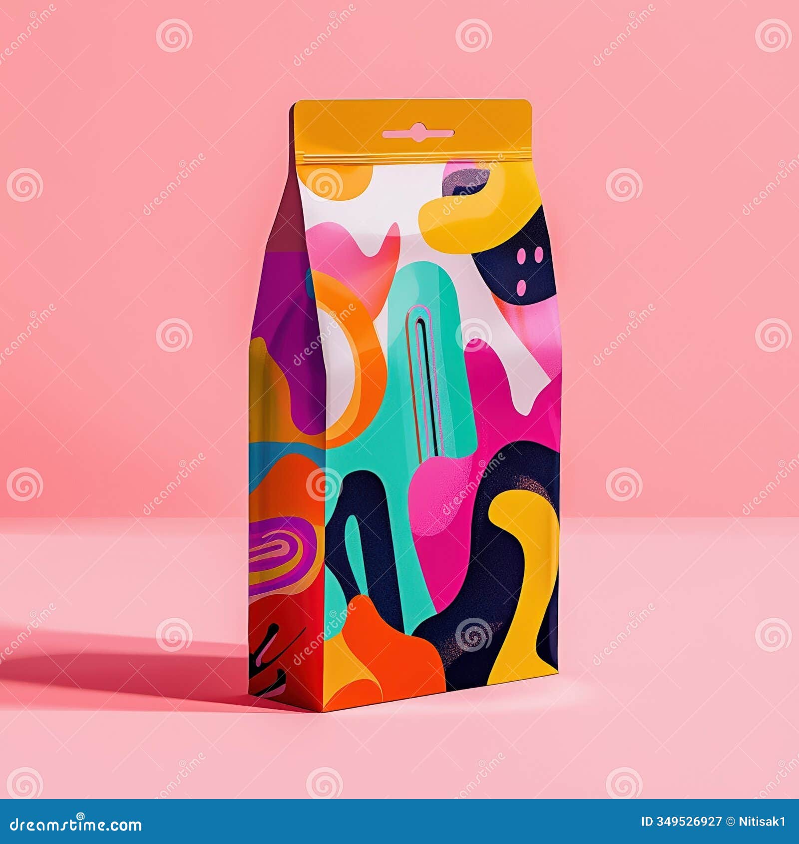Colorful Abstract Packaging Design Stock Illustration - Illustration of ...