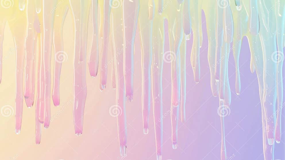 Colorful Abstract Paint Drips on Pastel Gradient Background Stock Photo ...