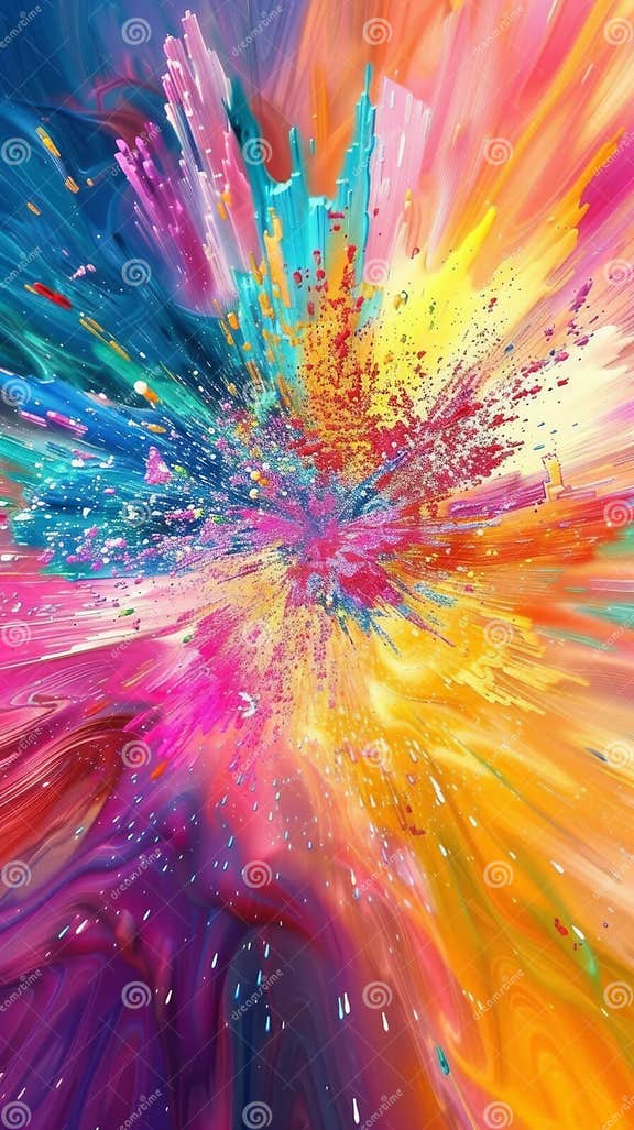 Colorful Abstract Paint Splash Explosion Stock Image - Image of ...