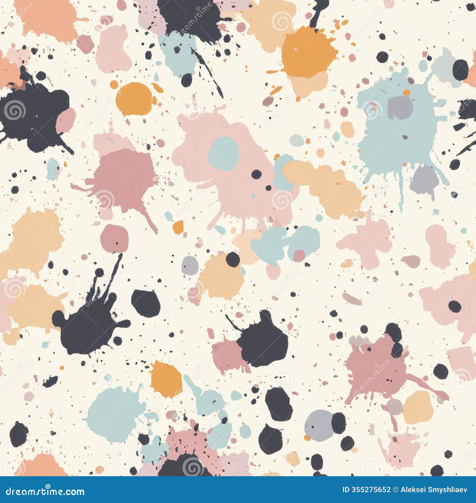 Colorful Abstract Paint Splatter Pattern on Light Background for ...