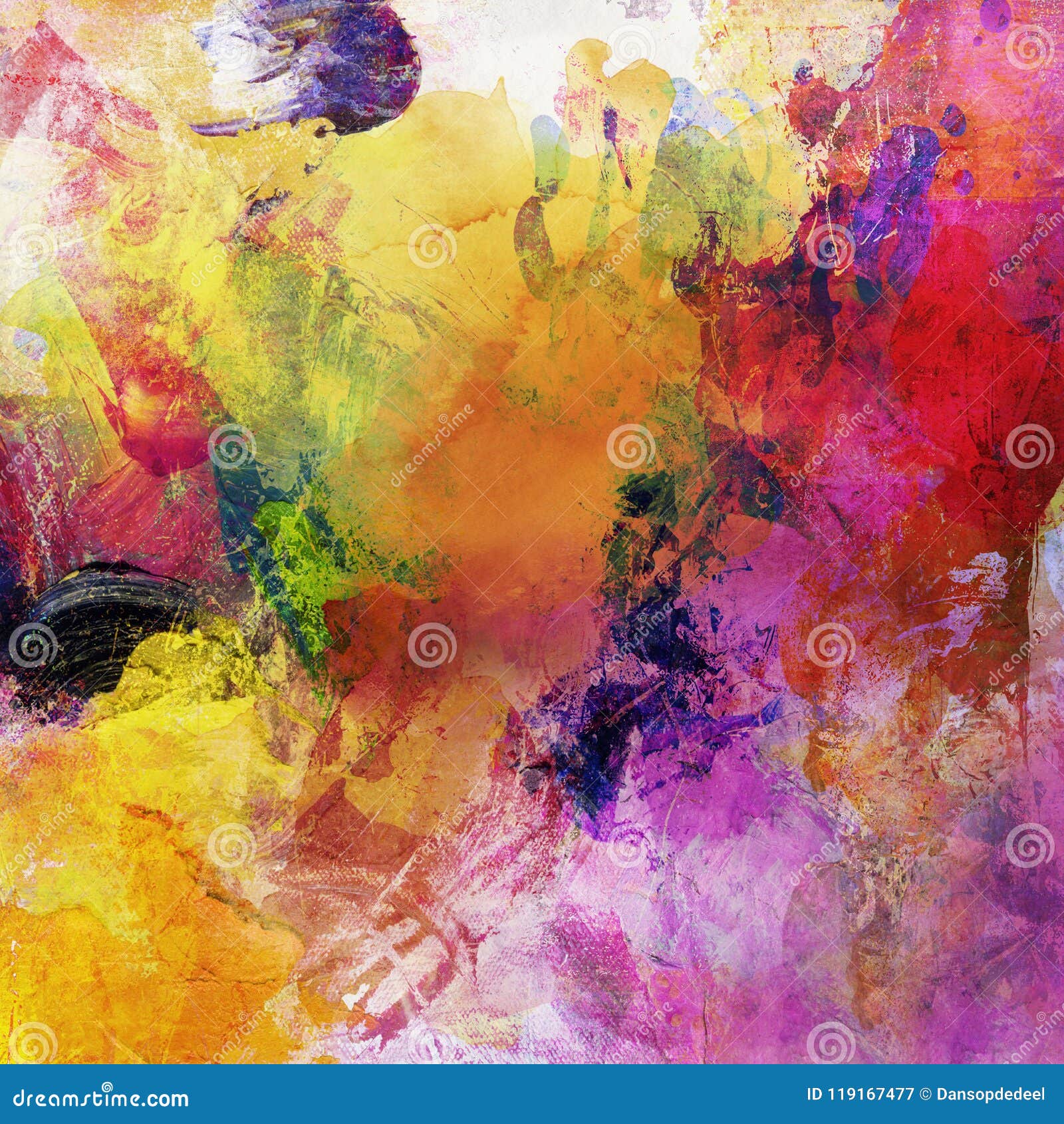 Colorful Abstract Painted Background Stock Image - Image of painting ...