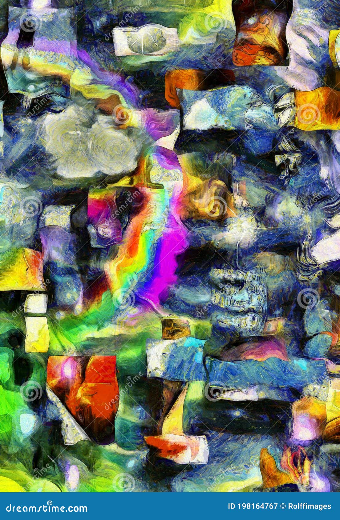 Colorful Abstract Painting. Imagination Stock Illustration ...