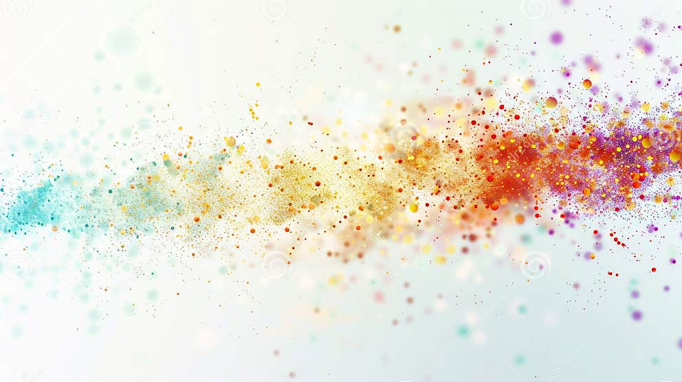 Colorful Abstract Particle Cloud on White Background Stock Image ...