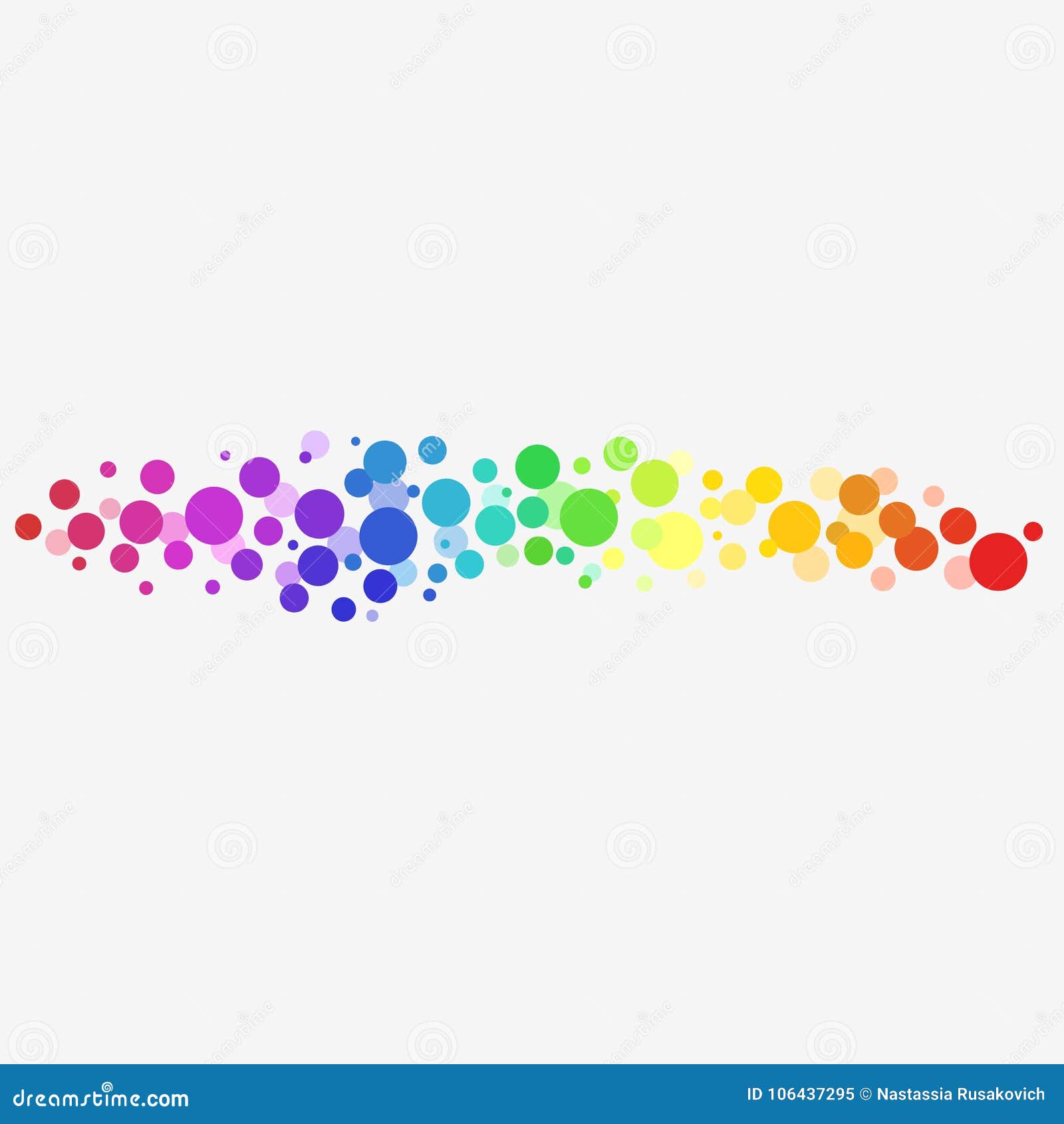 Colorful Abstract Pattern of Colored Dots Moving Forward. Stock Vector ...