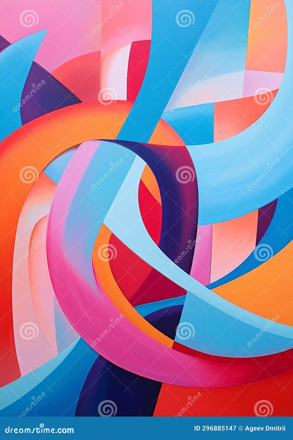 Curve Shape Futuristic Pattern Gradient Abstract Dynamic Blue Colorful ...