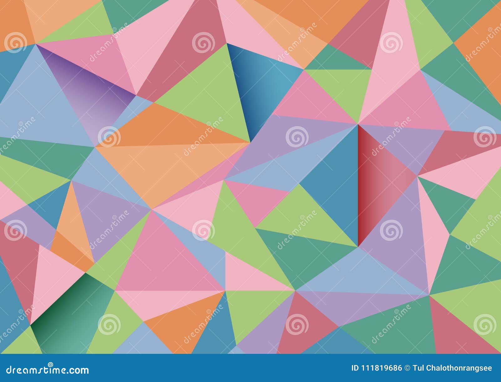 Colorful abstract polygon stock vector. Illustration of green - 111819686
