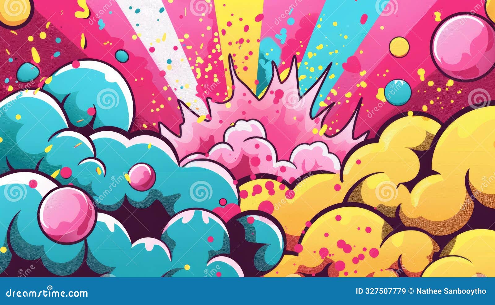 Colorful Abstract Pop Art Explosion Stock Illustration - Illustration ...