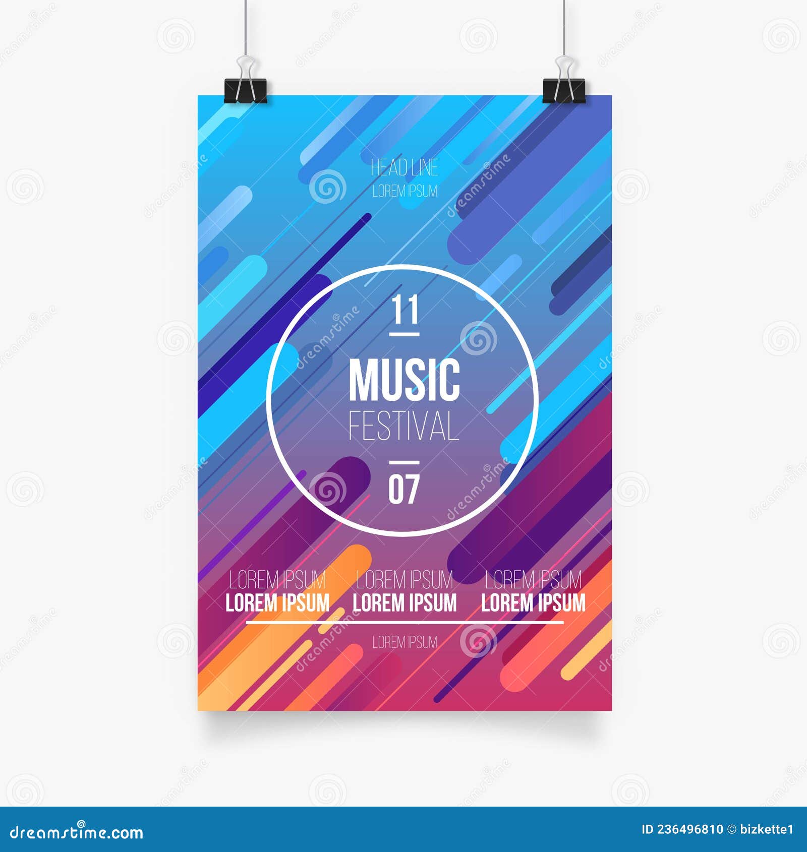 Colorful Abstract Poster Template Vector Illustration Stock Vector ...