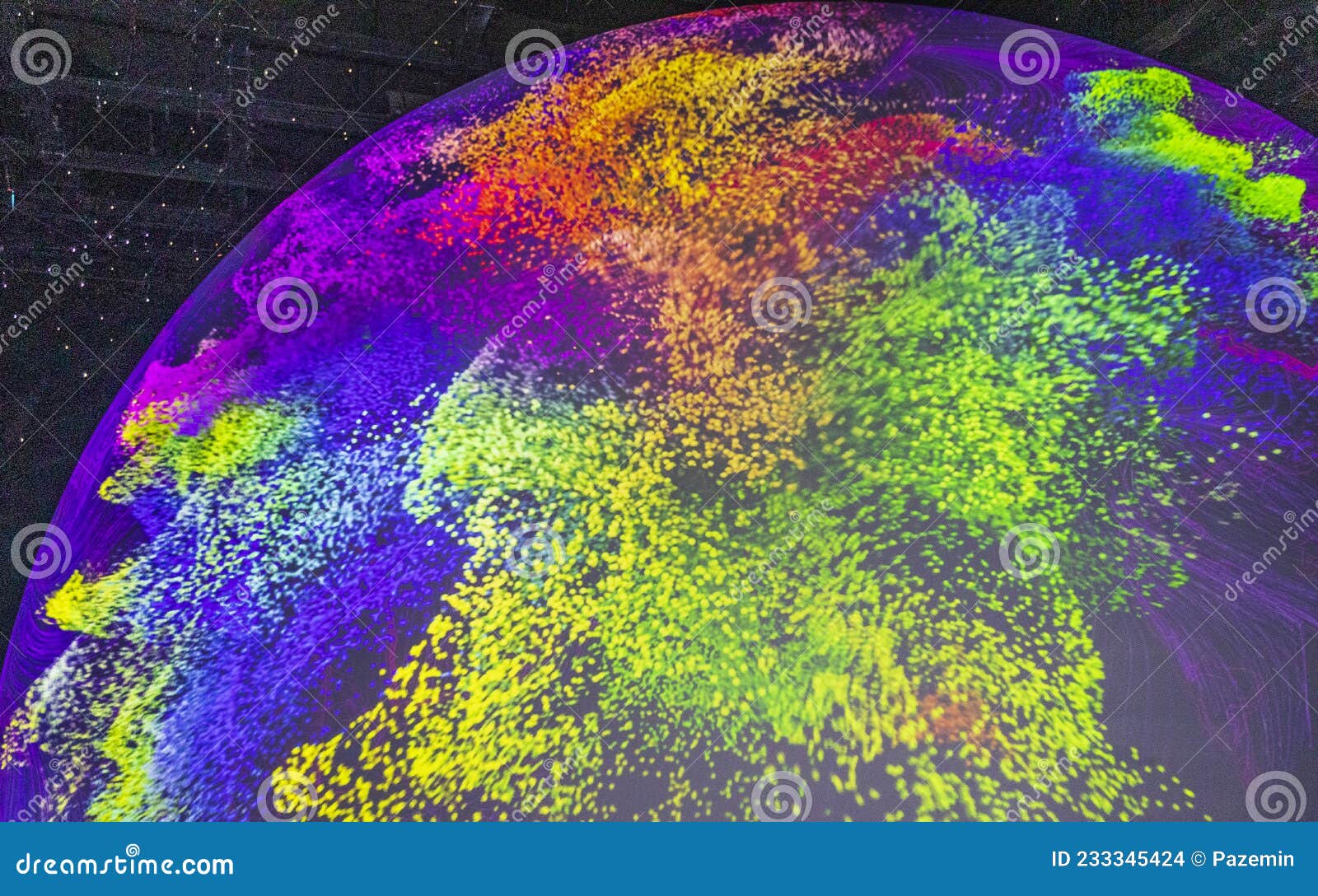 Colorful Abstract Projection on Sphere. Concept Stock Photo - Image of ...