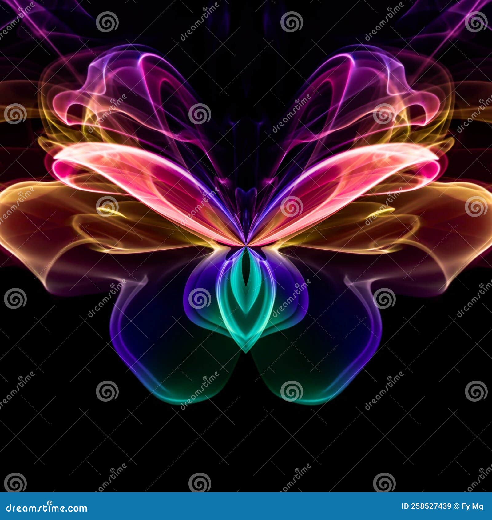 Butterfly Colorful Abstract, Colorful Psychedelic Butterfly with Black ...