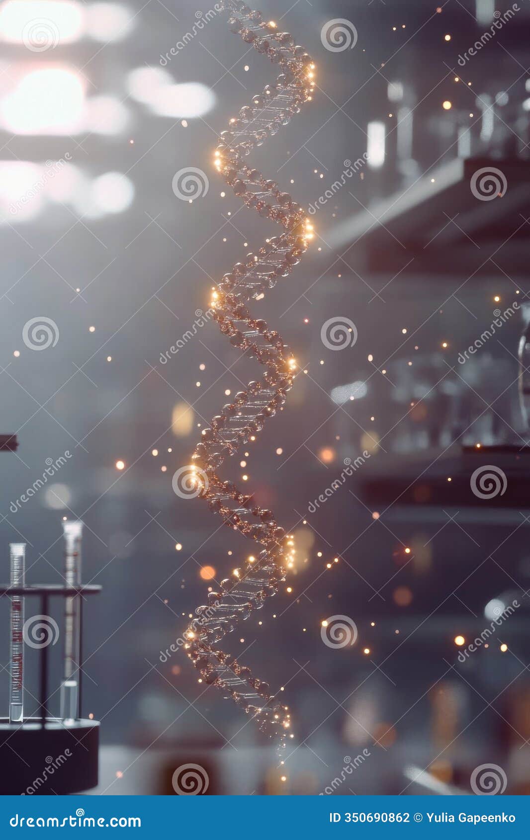 Colorful Abstract Representation of Science with Bubbles and DNA ...