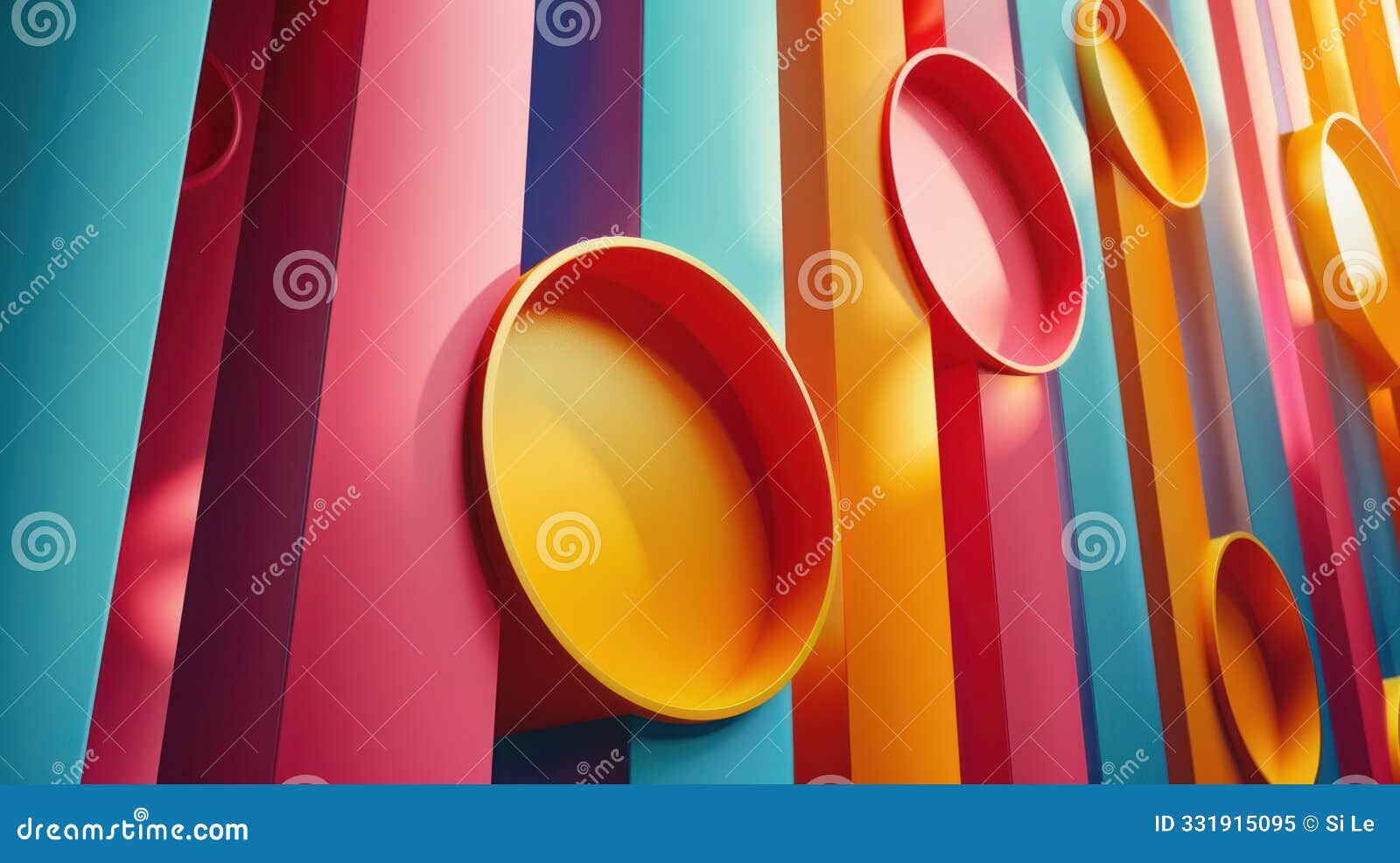 Colorful Abstract Rotating Shapes in 3D Render - Seamless Loop ...